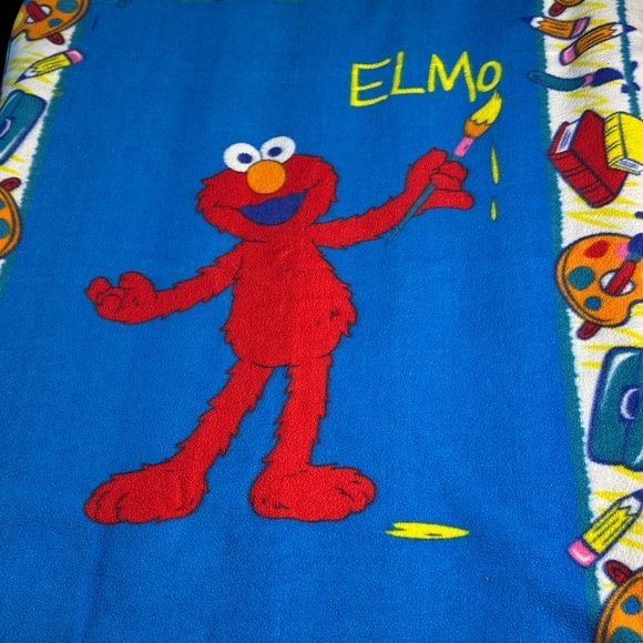 Bedding | Vintage 54x42 Colorful Elmo Blanket Sesame Street | Poshmark